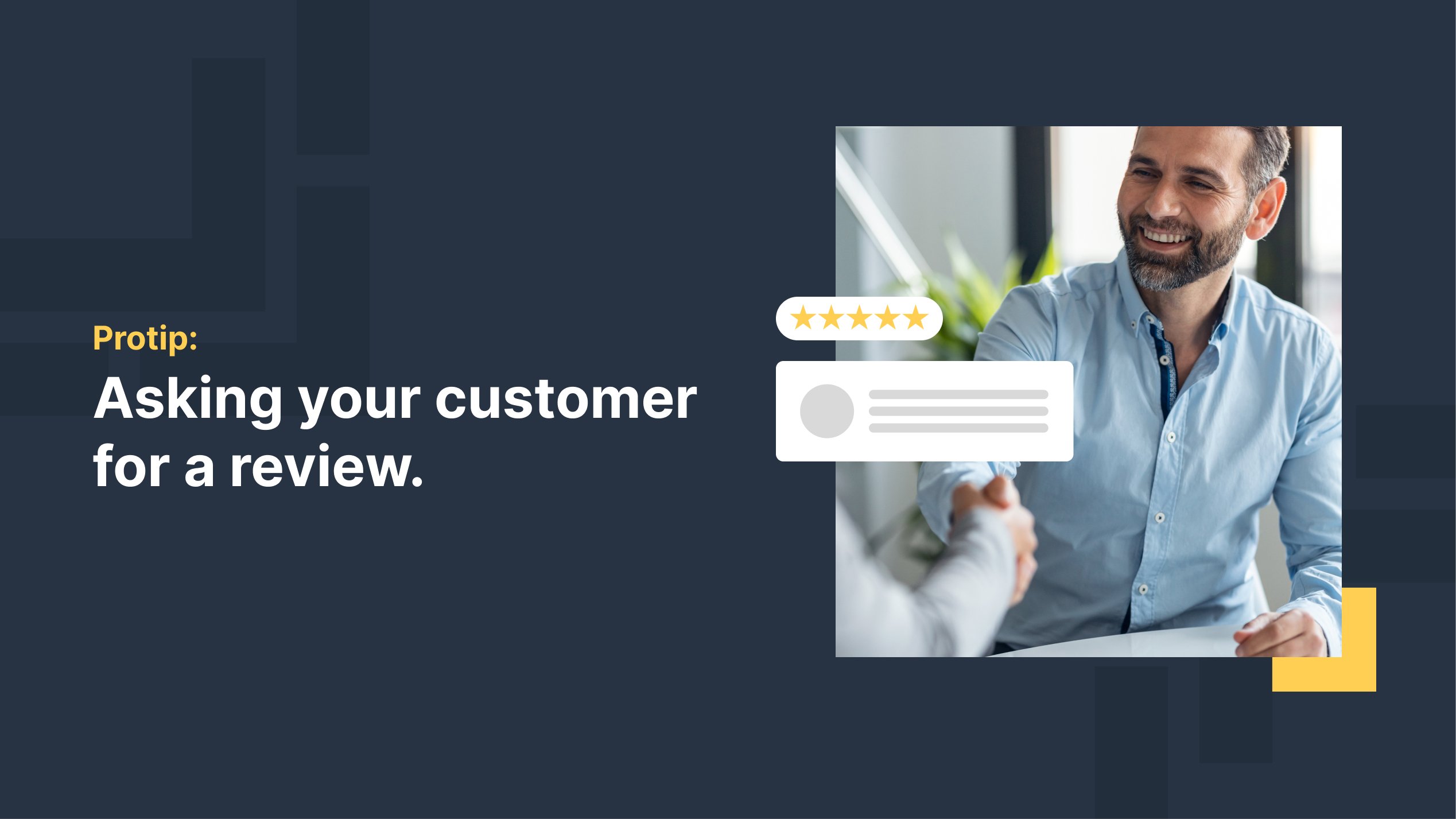 Pro Tip: How to get more reviews. The subtle art of asking the right ...